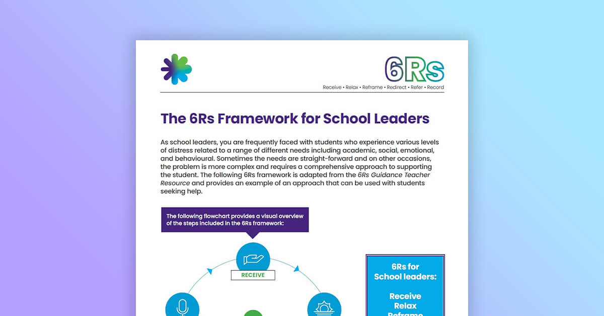 The 6Rs Framework for School Leaders - School Mental Health Ontario