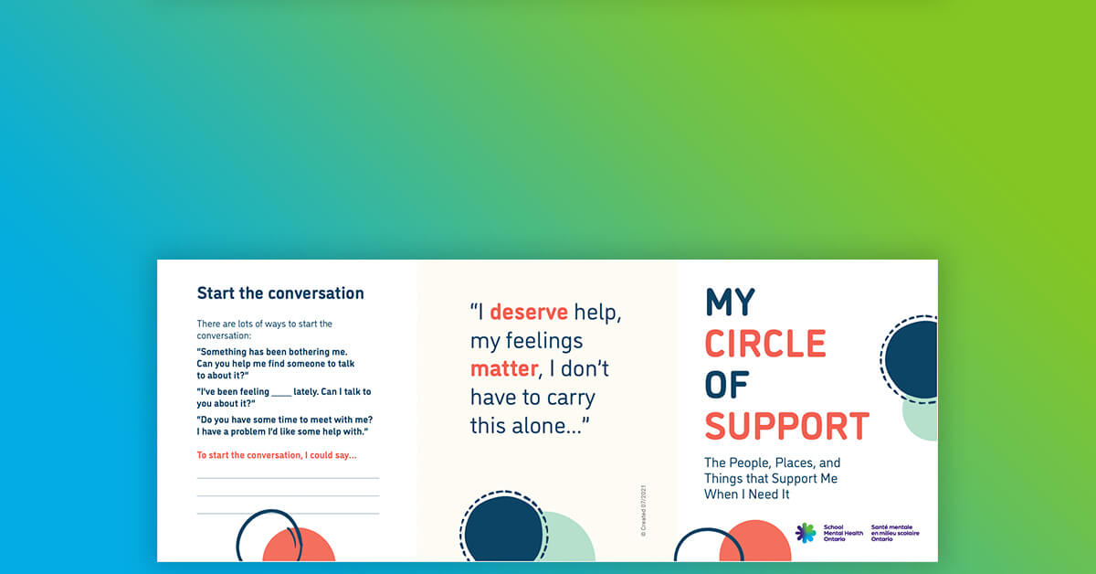 My Circle of Support – Student Help-Seeking Resource - School Mental ...