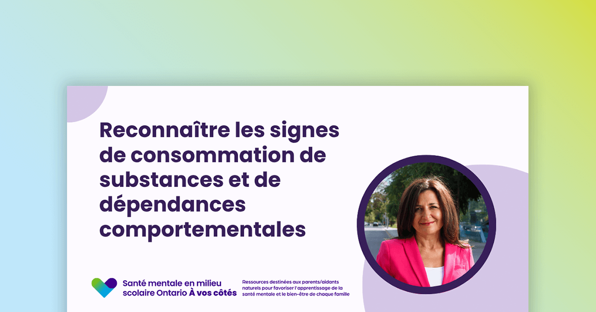Webinaire – Reconnaître les signes de consommation de substances et de ...